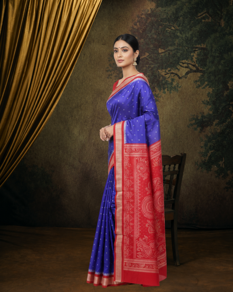 Sambalpuri handwoven pure silk (silk mark) saree - Sakshi Handloom